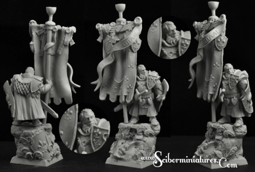 Scibor Monstrous Miniatures 28FM0194 Knight with Standard