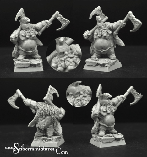 Scibor Monstrous Miniatures 28FM0196 Wild Warrior Dwarf #1