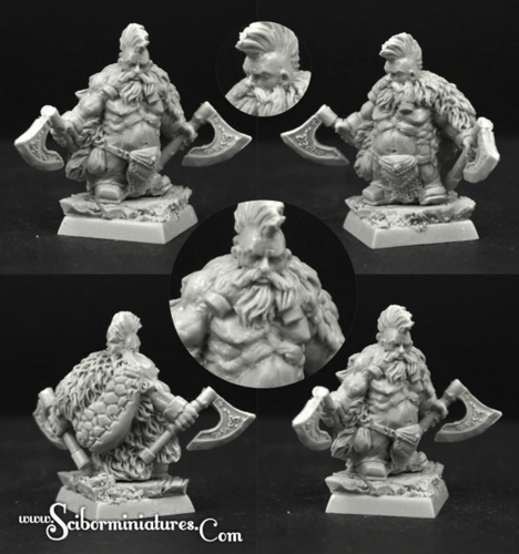 Scibor Monstrous Miniatures 28FM0198 Wild Warrior Dwarf #3
