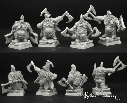 Scibor Monstrous Miniatures 28FM0200 Wild Warriors Dwarves set1