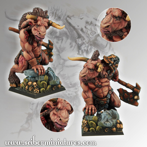 Scibor Monstrous Miniatures 28FM0034 Minotaur Chieftain