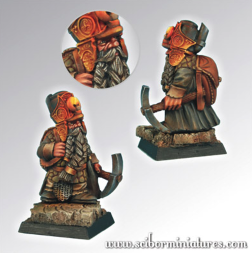 Scibor Monstrous Miniatures 28FM0052 Dwarf Miner #2