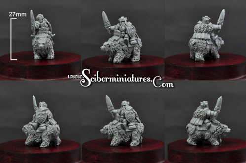 Scibor Monstrous Miniatures 15FM0018 Dwarf Lord on War Bear #3