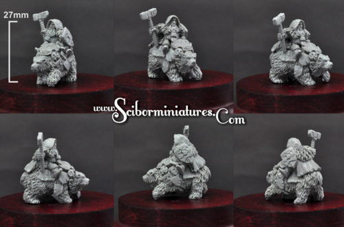 Scibor Monstrous Miniatures 15FM0017 Dwarf Lord on War Bear #2