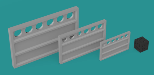EMP3D 72140215 Płot radziecki - typ 6HOLE - niski - 2 sztuki