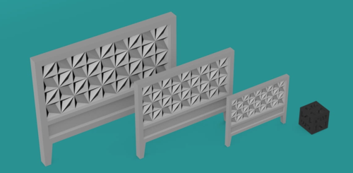EMP3D 72140225 Płot radziecki - typ FLO - wąski - 2 sztuki