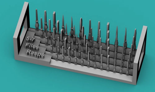 EMP3D 99160316 Uzupełniający zestaw 12 pilników 5-7mm 60 szt