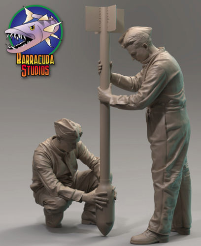 Barracuda Studios R24271 RAF Groundcrew Assembling Rocket
