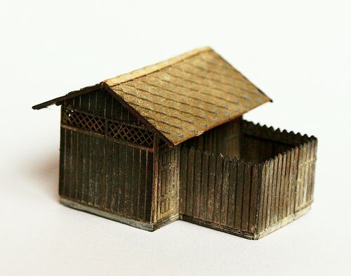 Model scene 96551 Wooden railway toilet
