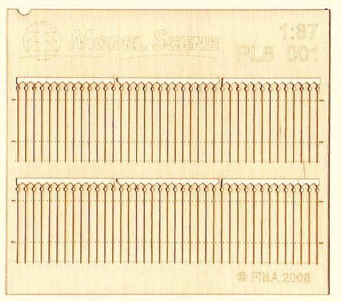 Model scene PL8-001 Decorative European Wooden Fence - Type I