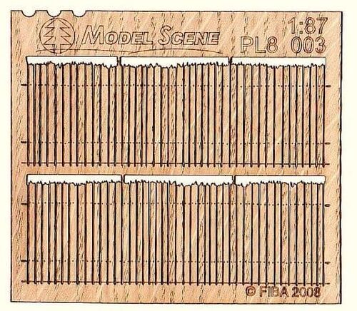 Model scene PL8-003 Rough Cut Cedar Privacy Fence - Type II
