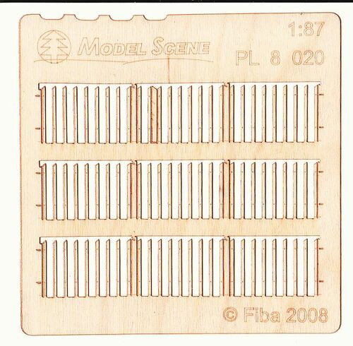 Model scene PL8-020 Stockade Fence Boards - Standard Size