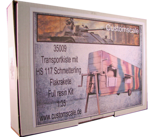 Custom scale 35009 Transport box with HS 117 anti-aircraft missile butterfly
