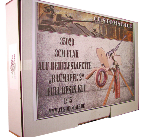 Custom scale 35029 3cm anti-aircraft gun on makeshift carriage Baumaffe 2