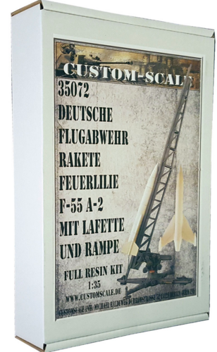 Custom scale 35072 German anti-aircraft missile Feuerlilie F-55 A-2 with carriage and ramp