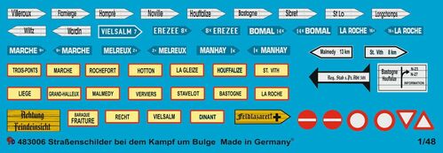 Peddinghaus-Decals 3006 Roadsigns "Battle Of The Bulge"