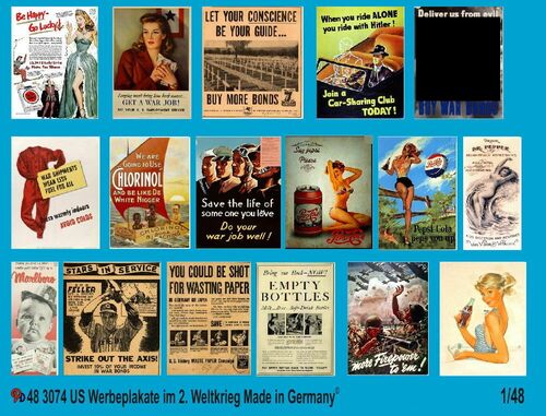 Peddinghaus-Decals 3074 US Trade Posters II World War