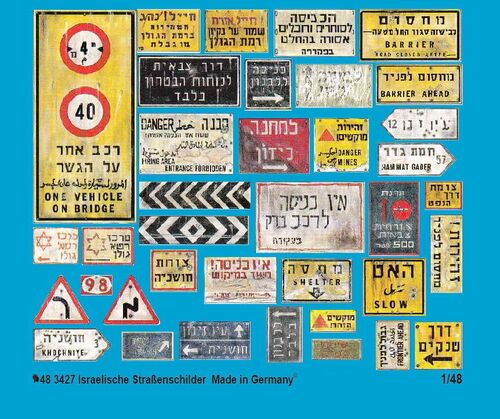 Peddinghaus-Decals 3427 Israeli Road Signs