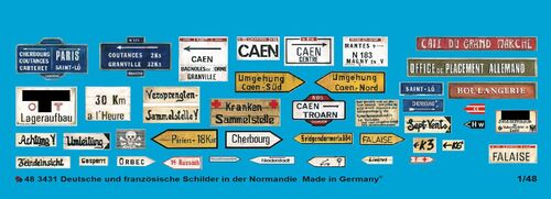 Peddinghaus-Decals 3431 German And French Road Signs In The Normandy