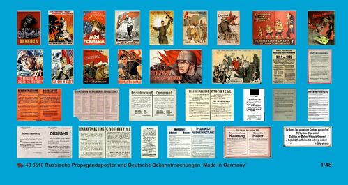 Peddinghaus-Decals 3610 Russian Propaganda Poster And German Wall Announcements