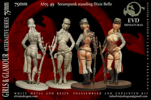 El Viejo Dragon AS75-49 Steampunk standing Dixie Belle