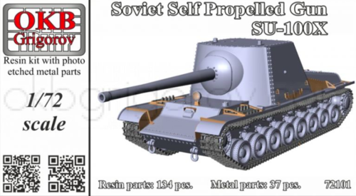OKB Grigorov V72101 Soviet Self Propelled Gun SU-100X