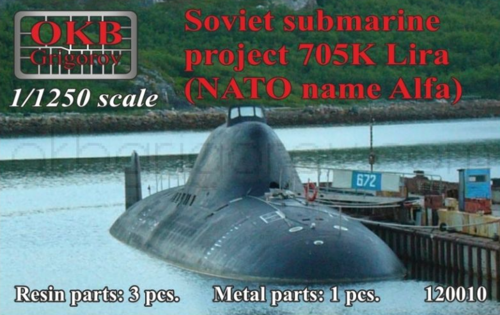 OKB Grigorov N120010 Soviet submarine project 705K Lira (NATO name Alfa)