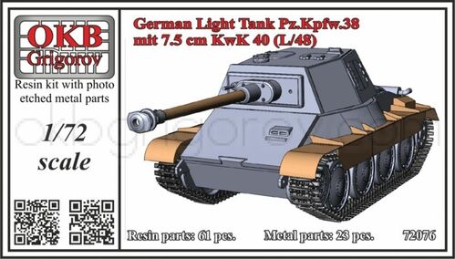 OKB Grigorov V72077 German Light Tank Pz.Kpfw.38 mit 7.5 cm KwK 40 (L/48)