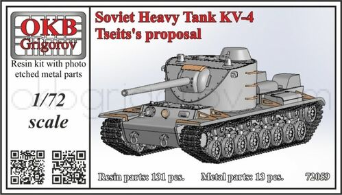 OKB Grigorov V72059 Soviet Heavy Tank KV-4, Tseits's proposal