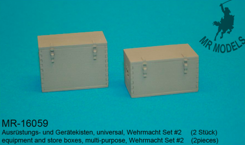 MR Modellbau 16059 Equipment and store boxes, multi-purpose, Wehrmacht Set 2