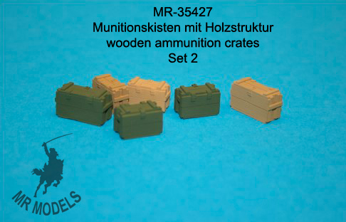 MR Modellbau 35427 Wooden ammunition crates NATO and Bundeswehr Set 2