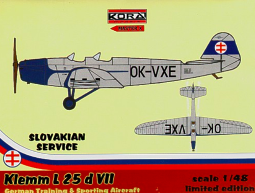 Kora Models 4823 Klemm L25 d VII Slovakia