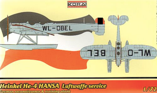 Kora Models 72124 Heinkel He-4 Luftwaffe