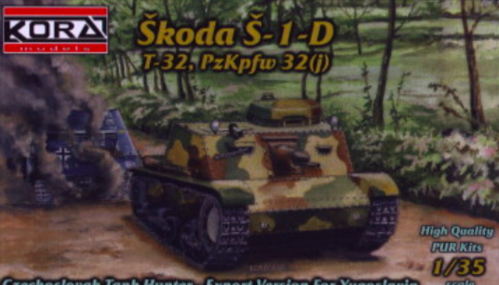 Kora Models A3502 Skoda S-1-D T-32, P2Kpfw 32(j)
