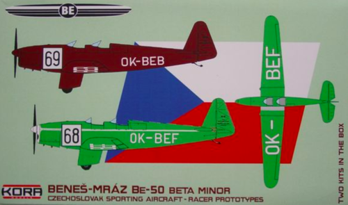 Kora Models 72216 Beneš-Mráz Be.50 Beta Minor Racer prototypes