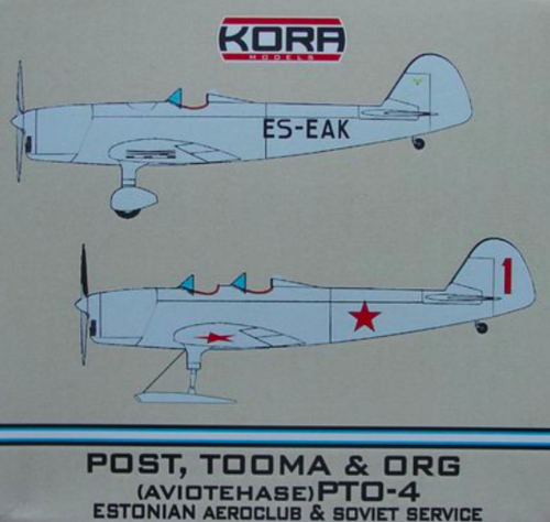 Kora Models 72211 Post, Tooma & Org PTO-4 Estonian aeroklub and Soviet