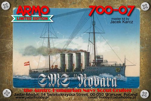 Armo 700-07 SMS "Novara" 1914 the Austro-Hungarian Navy Scout Cruiser
