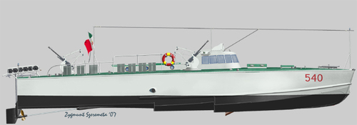 Choroszy Modelbud S43 Italian Motorboat M.A.S. 540