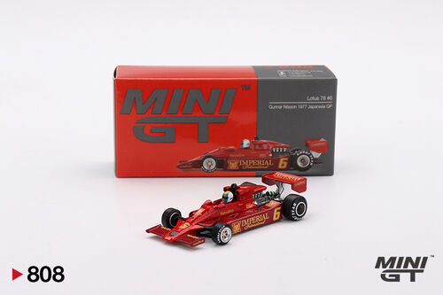 NEW! Mini GT 00808 Lotus 78 - No.6 Gunnar Nilsson 1977 Japanese GP