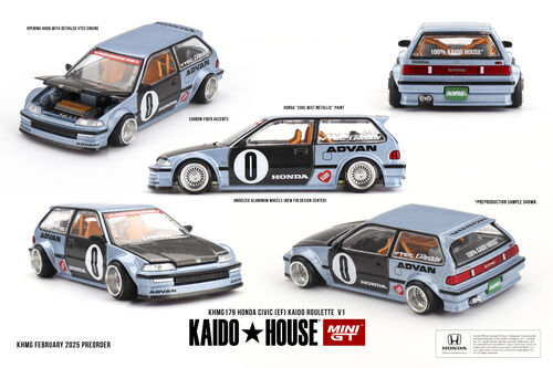 NEW! Mini GT KHMG179 Honda Civic (EF) - Kaido Roulette V1 1987
