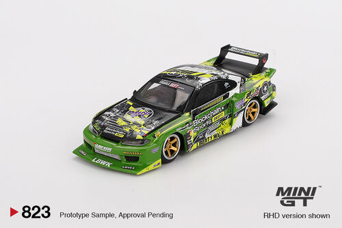 NEW! Mini GT 00823-BL Nissan Silvia S15 - LB-Super Silhouette No.555 V2 Formula Drift Japan 2024 (Blister)