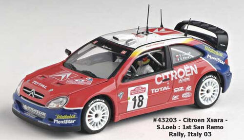 NEW! Vitesse 43203 Citroen Xsara WRC - Loeb San Remo 2003