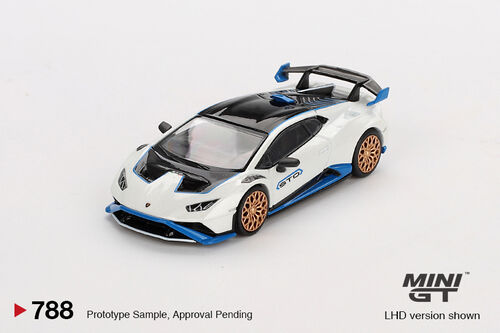 Mini GT 00788 Lamborghini Huracan STO 2023 Bianco Asopo