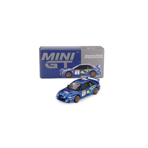 Mini GT 00975-L Subaru Impreza WRC98 #3 - 1998 Rally Monte-Carlo 3rd Place (Left-Hand Boxed)