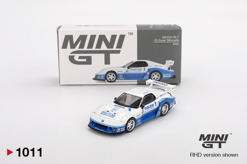 Mini GT 01011 Mazda RX-7 LB-Super Silhouette IMSA White / Blue