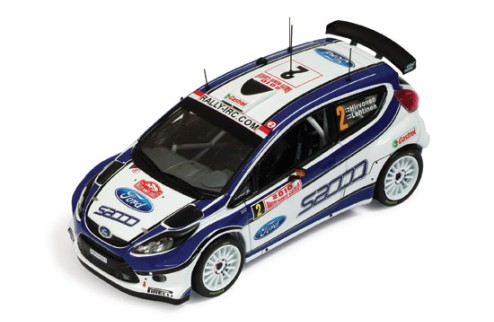 IXO RAM418 Ford Fiesta S2000 #2 M. Hirvonen - J. Lehtinen Winner Rally Monte Carlo 2010 (with night lights)