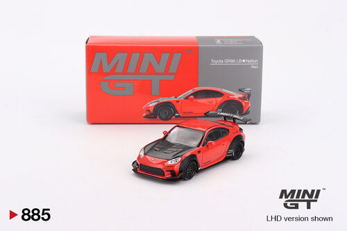 Mini GT 00885-L Toyota GR86 LB Nation Red (Left-Hand Boxed)