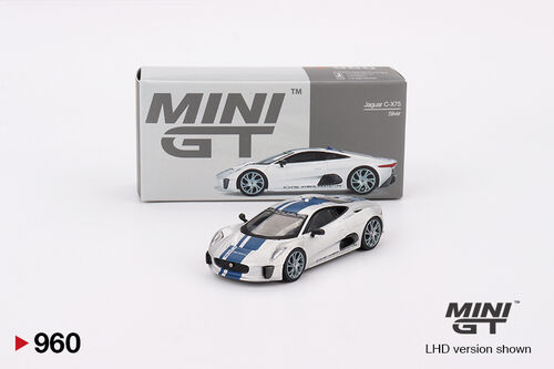 Mini GT 00960-L Jaguar C-X75 Silver (Left-Hand Boxed)