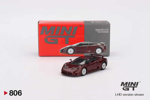 Mini GT 00806 Bugatti EB110 GT Dark Red Metallic