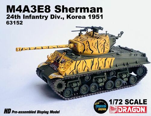 Dragon Armor 63152 M4A3E8 Sherman 24th Infantry Div., Korea 1951